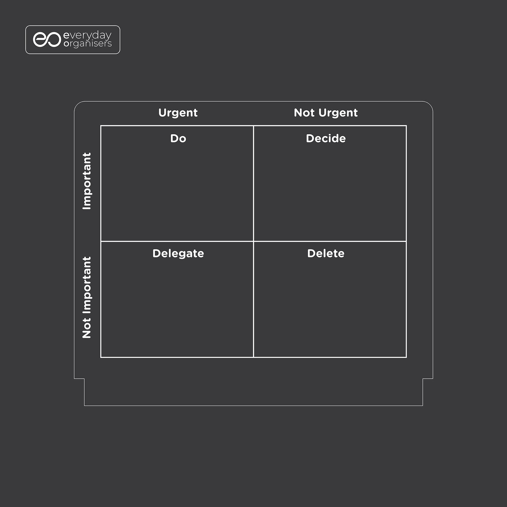 Taskmaster Lite Eisenhower Matrix – Everyday Organisers