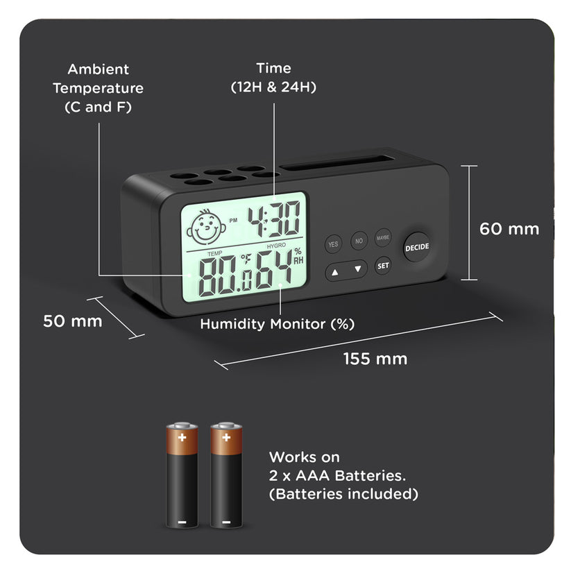Decision Making Clock with Alarm | eo - Everyday Organisers Decider