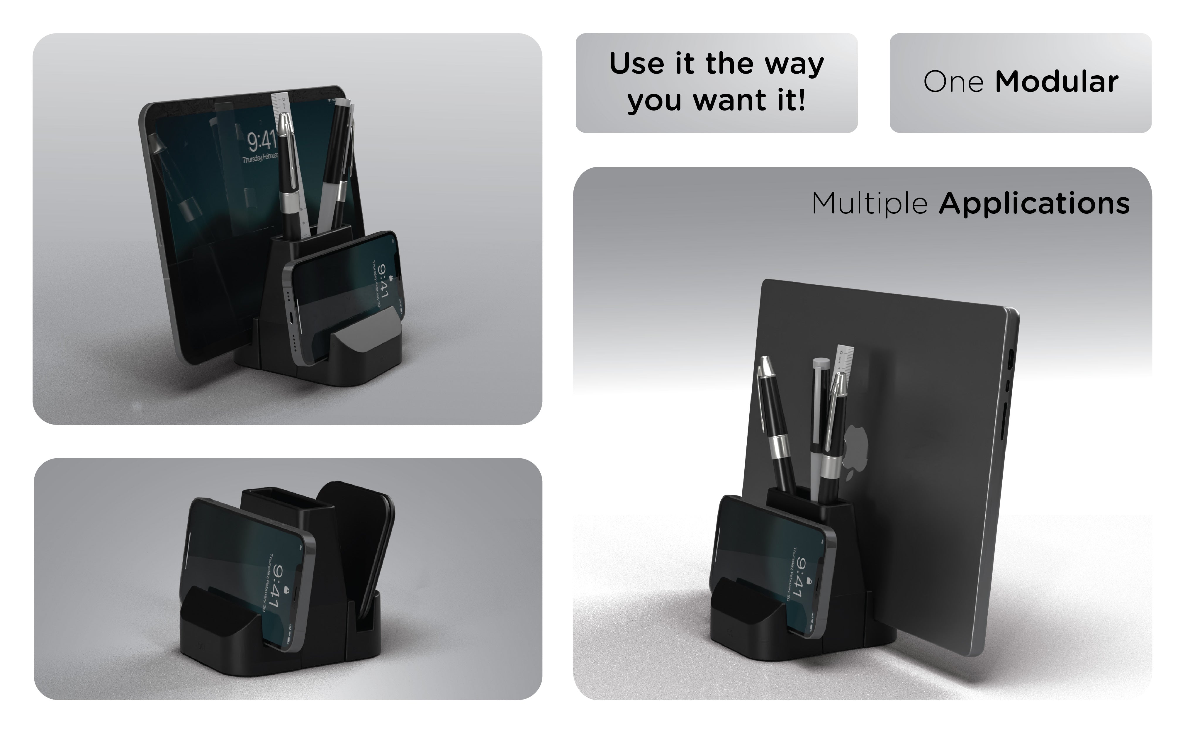 Modular - Pen Stand Vertical Laptop Holder & Cable Organizer – Everyday ...